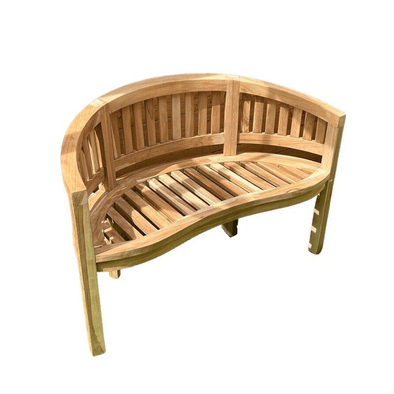Elegance Redefined: Solid Teak Banana Bench by Timber Merchants ...